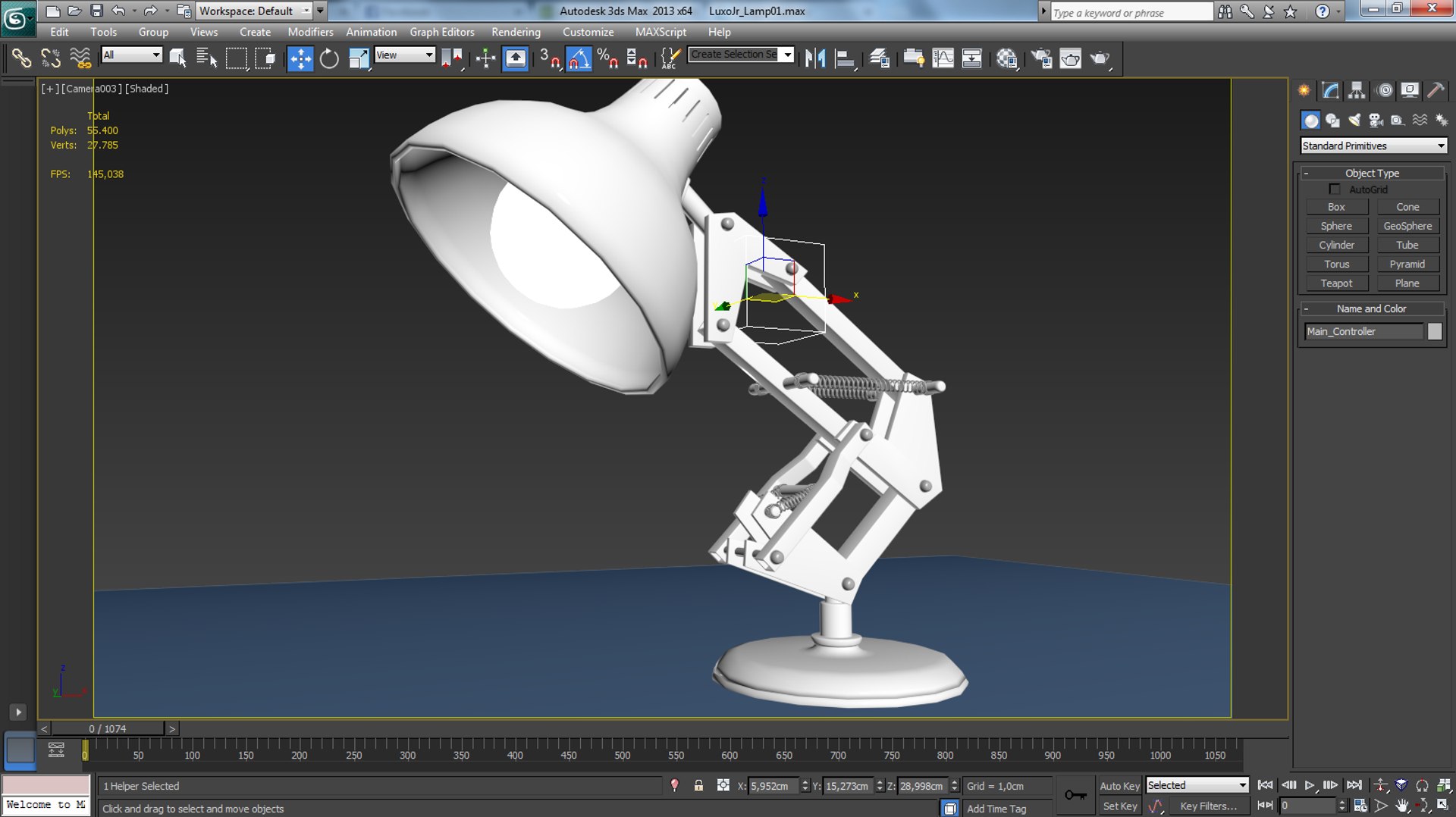 3d Scene Rigged Lamp - Model