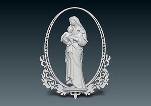 Download 3D Virgin Mary Statue STL Models - TurboSquid