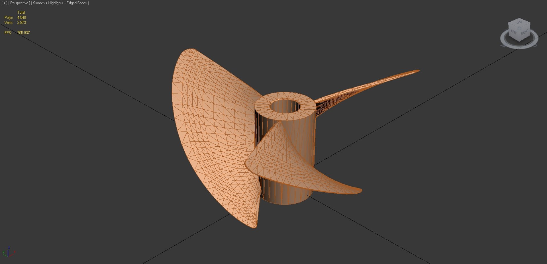 3d set propellers boats