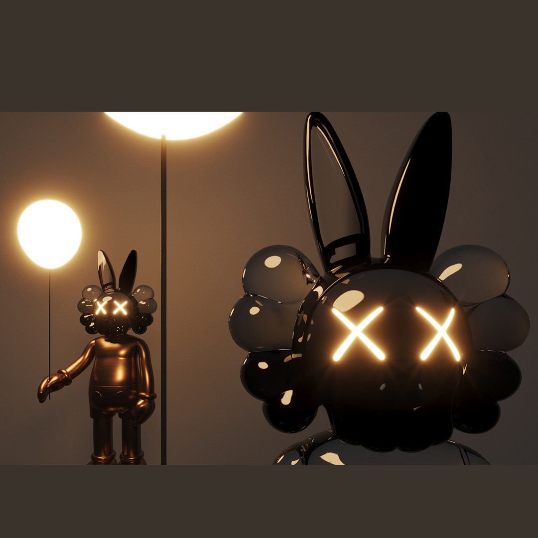 Kaws Standing Lamp 3D model - TurboSquid 1938198