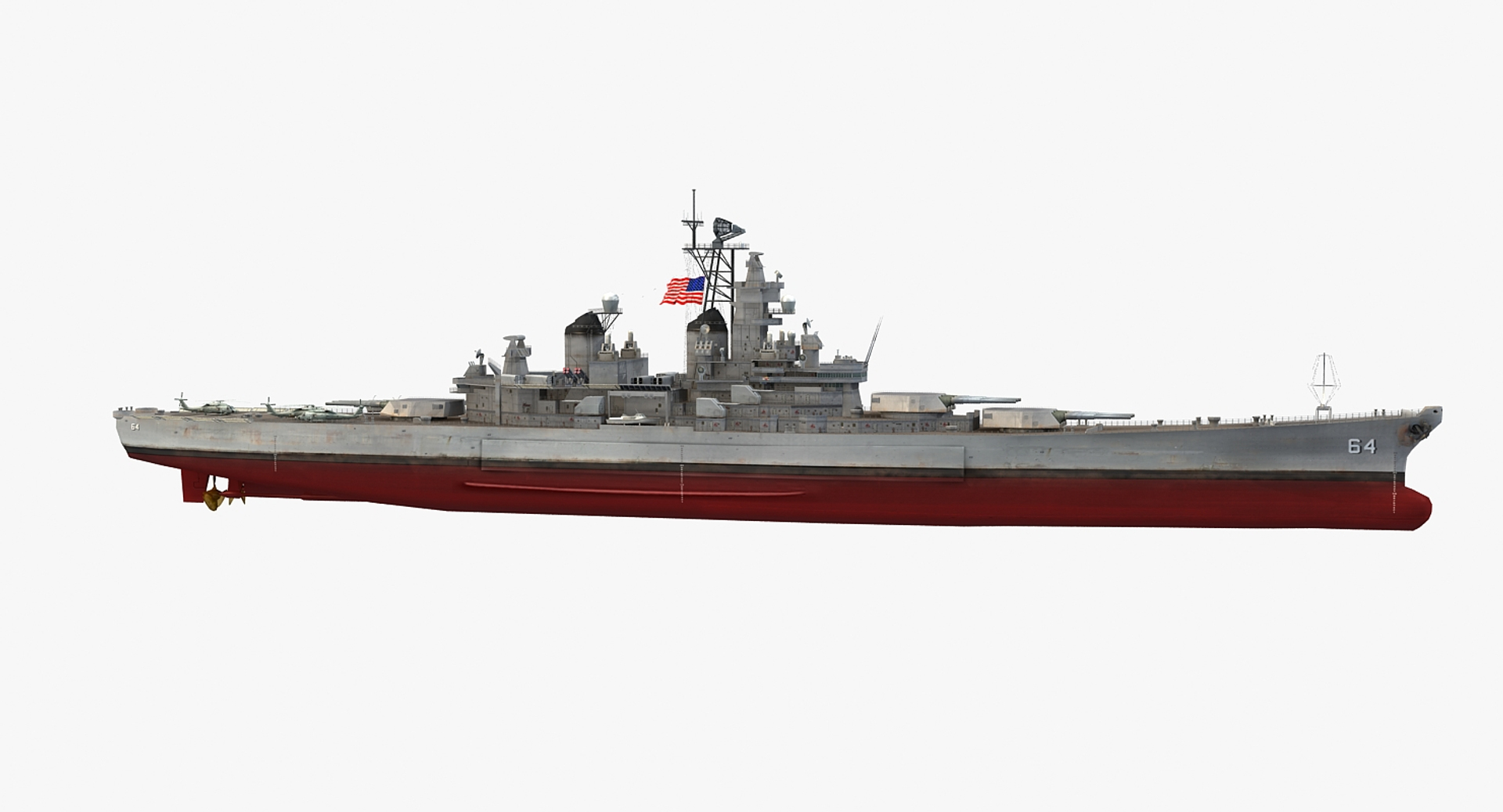 3D Uss Wisconsin Bb - TurboSquid 1317118