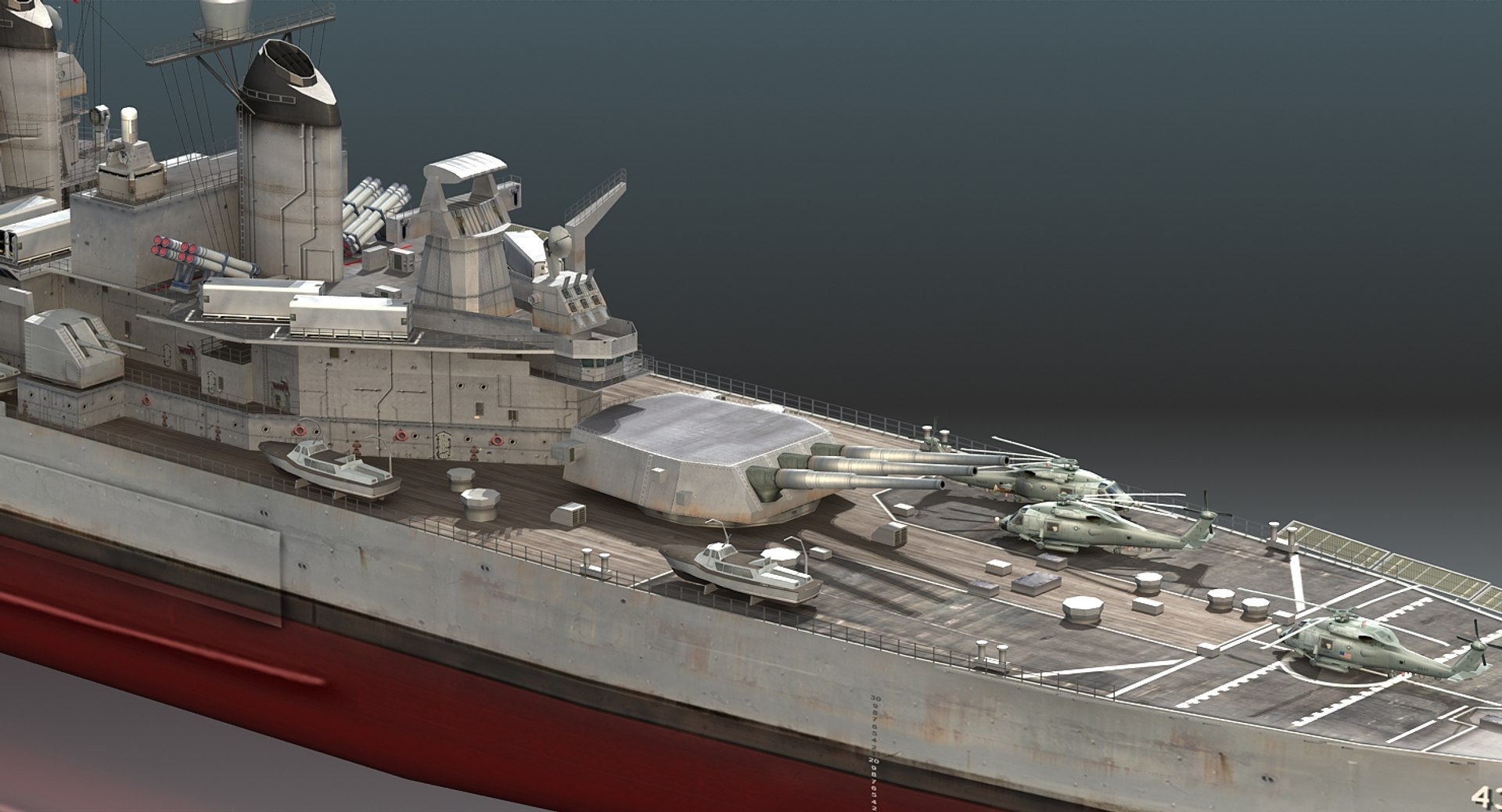 3D Uss Wisconsin Bb - TurboSquid 1317118