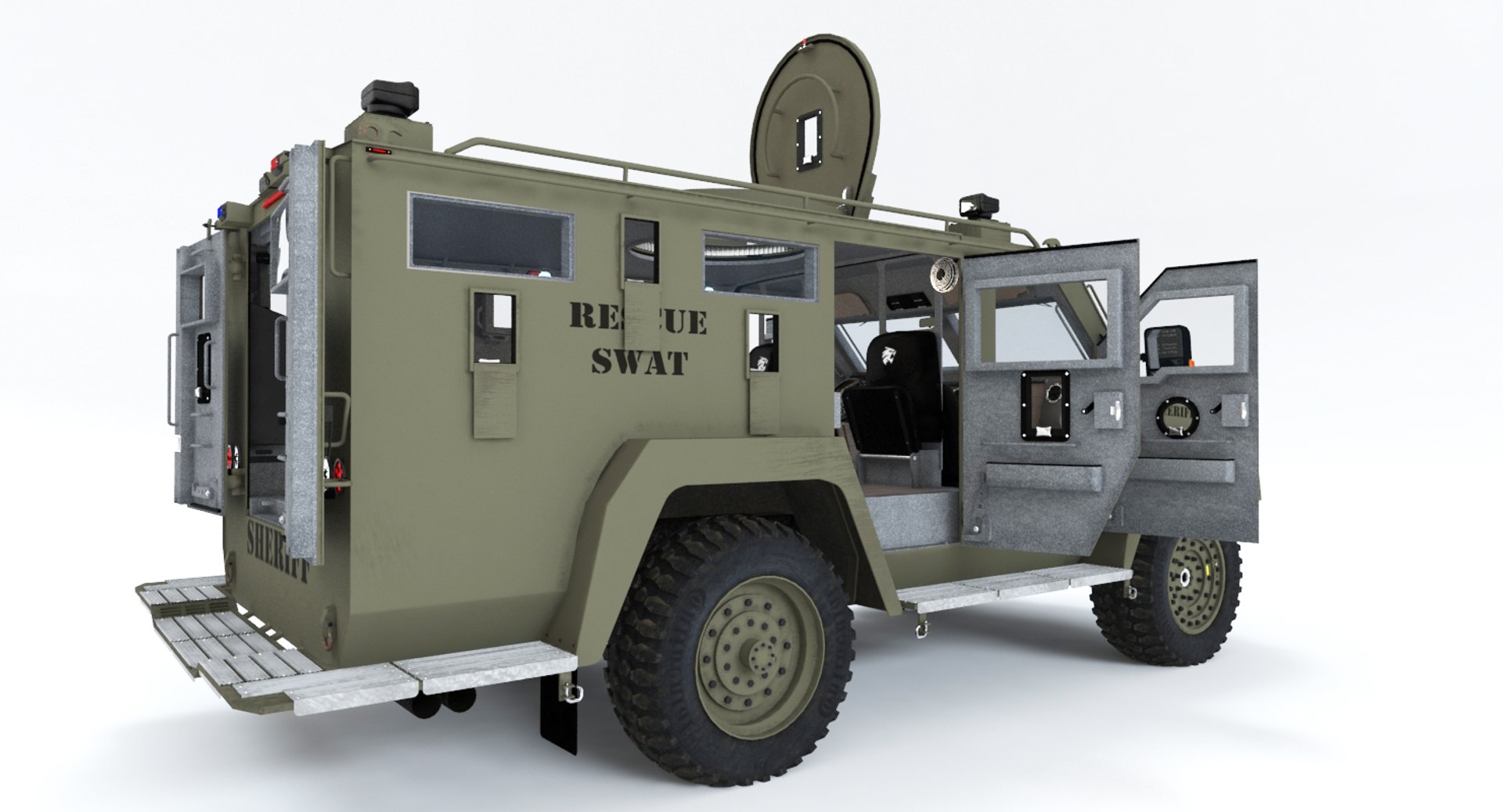 tactical swat vehicle 3d model