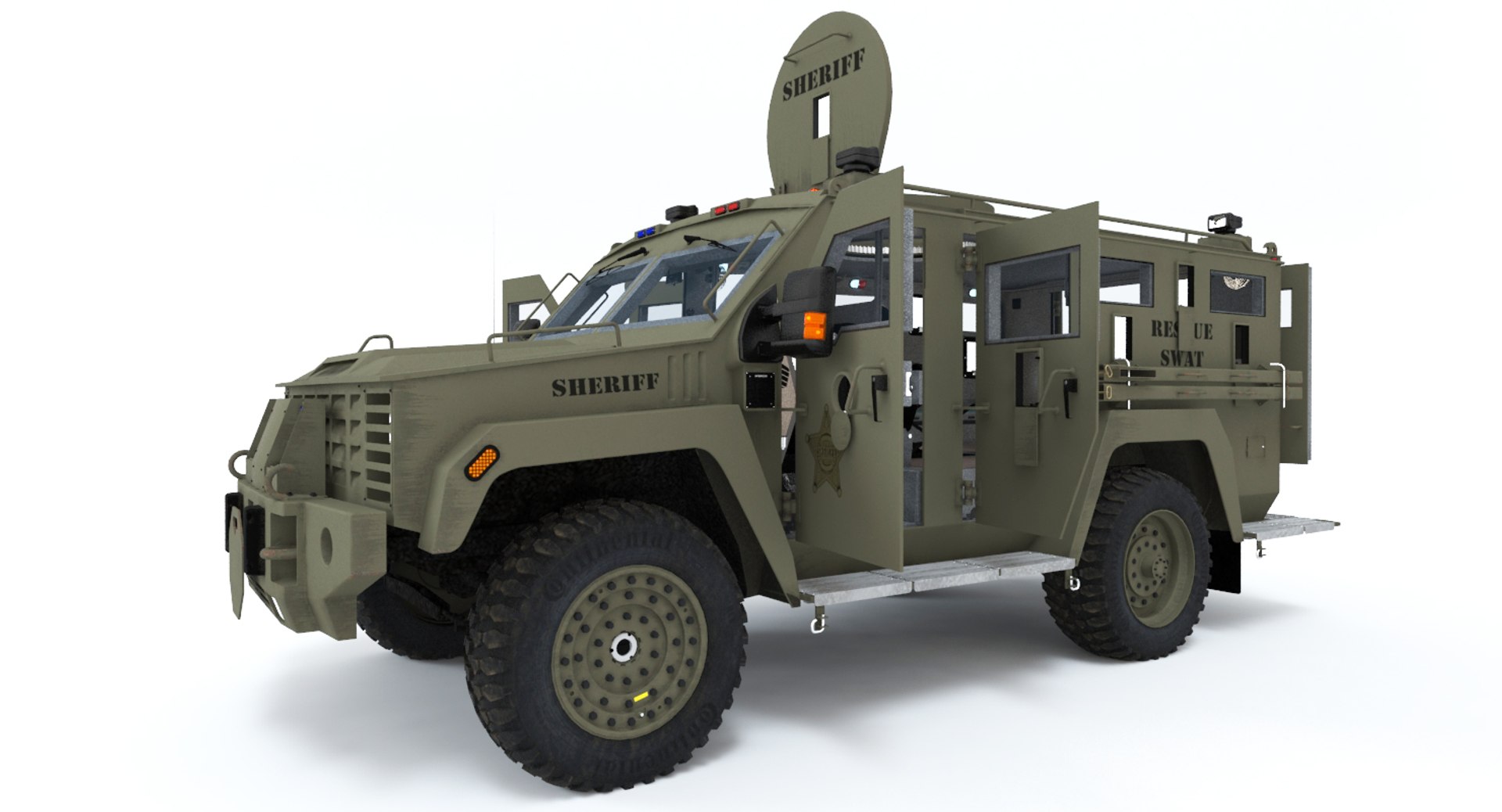 tactical swat vehicle 3d model