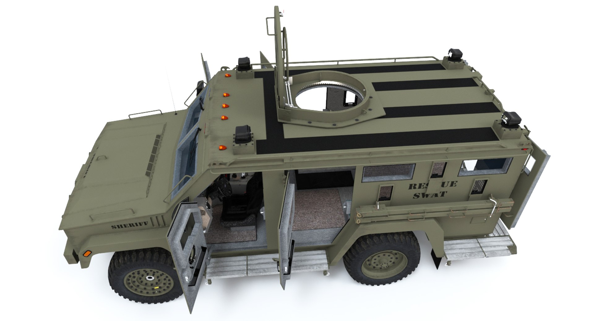 tactical swat vehicle 3d model
