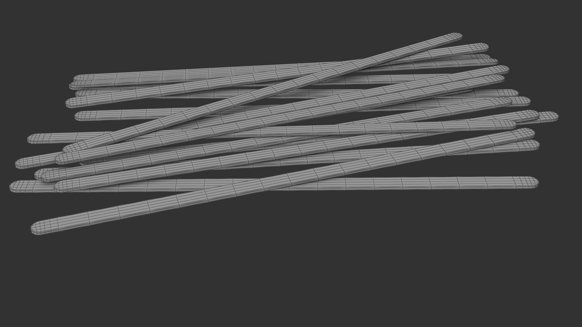 Pile of Wooden Coffee Stirrers 3D model - TurboSquid 2040284