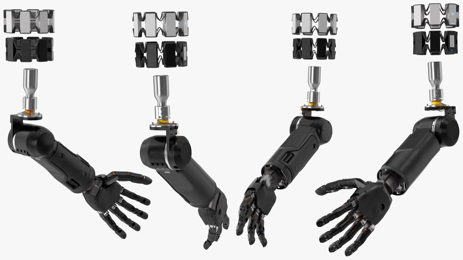 3D Brain Controlled Prosthetic Limbs Rigged For Cinema 4D Model ...
