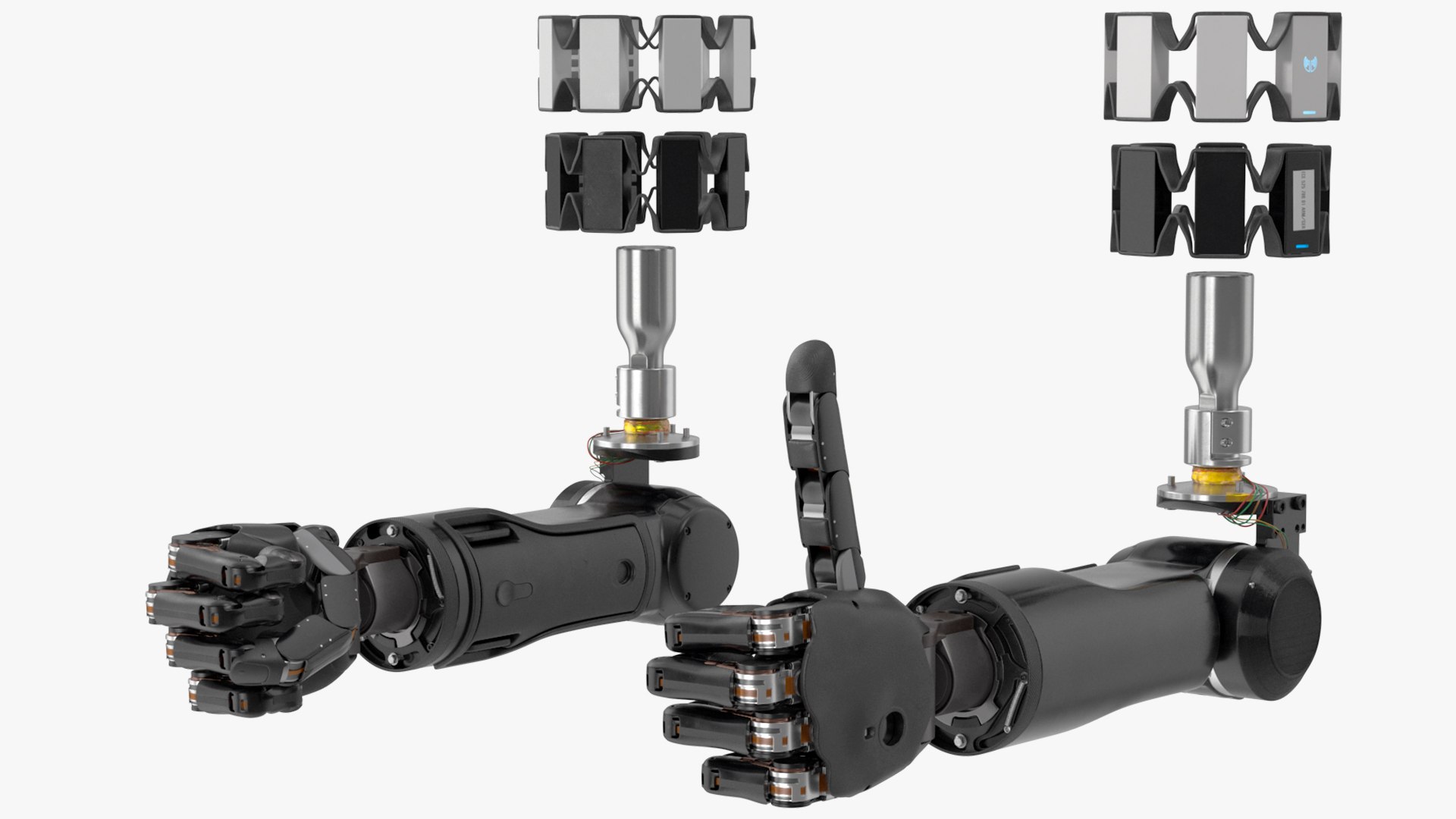 3D Brain Controlled Prosthetic Limbs Rigged For Cinema 4D Model ...