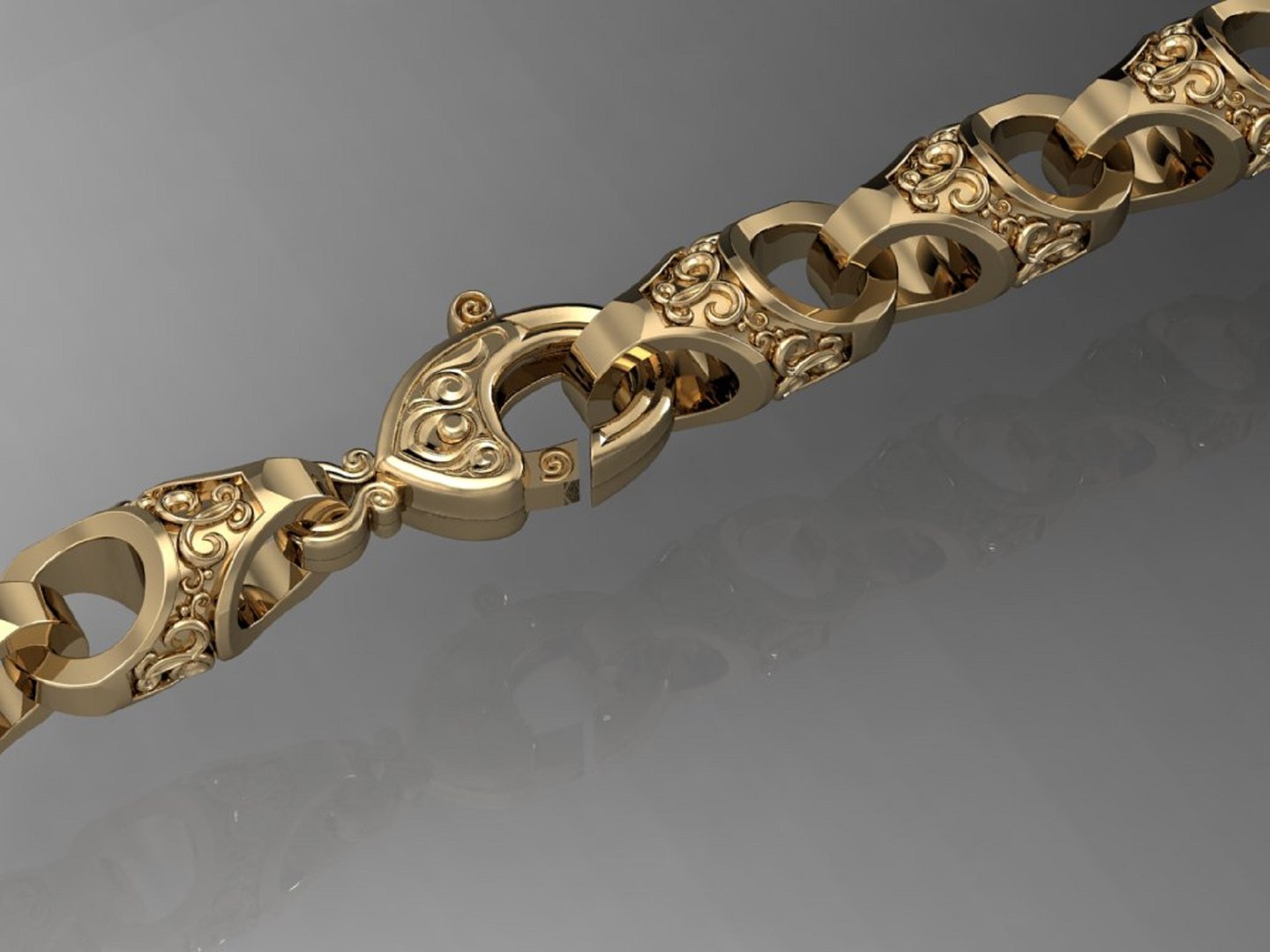 3D Beautiful Chain Bracelet Model - TurboSquid 1677349