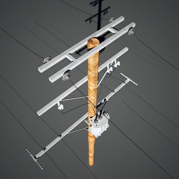 electric pole 3d model