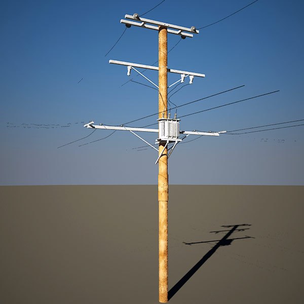 electric pole 3d model