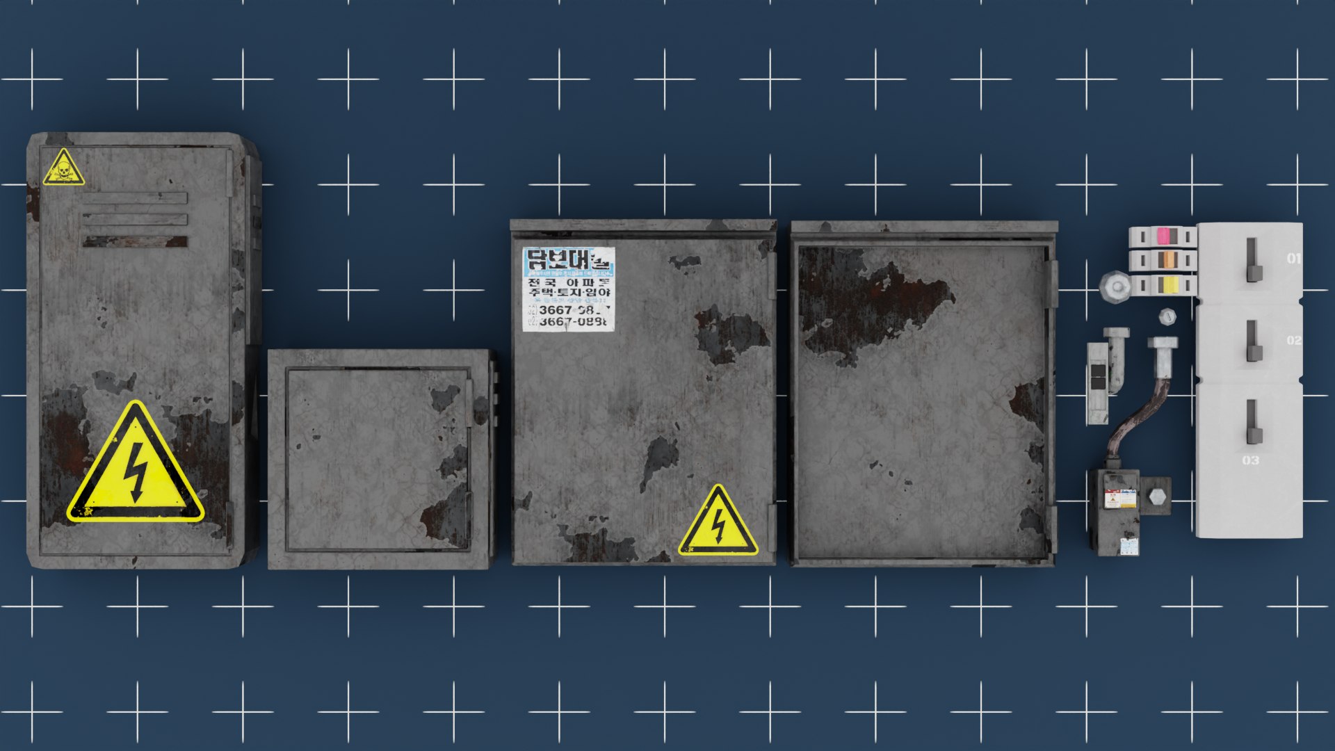 3D Electrical Boxes Collection 01 - TurboSquid 2219222