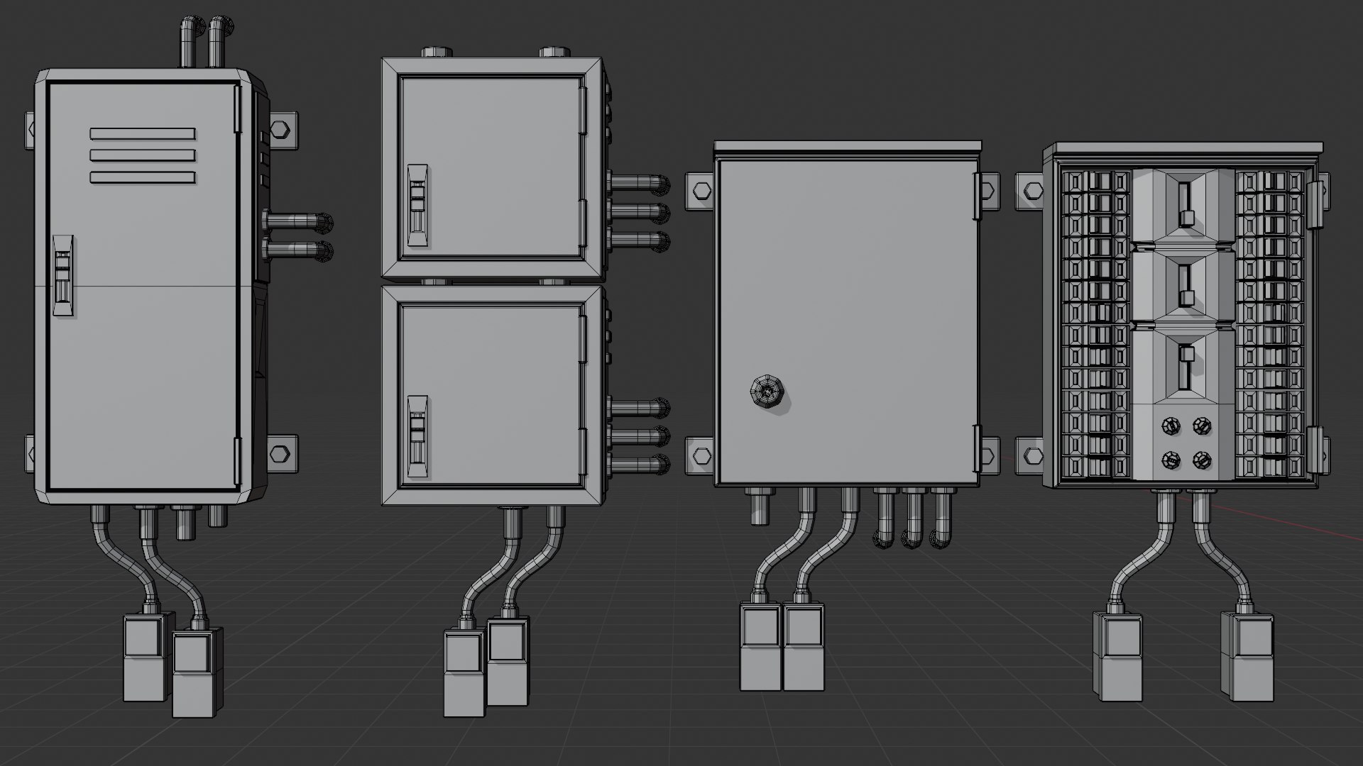 3D Electrical Boxes Collection 01 - TurboSquid 2219222