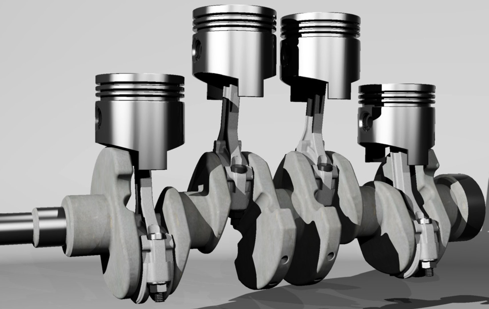 4-cylinder Engine Cylinder 3d Model