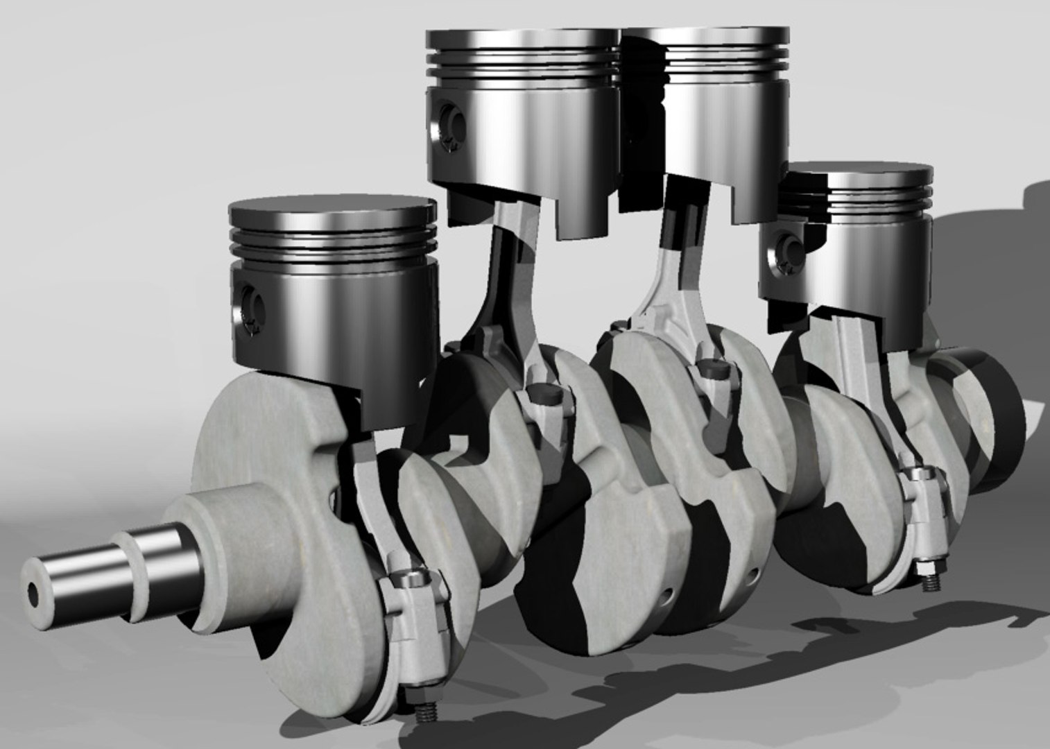 4-cylinder Engine Cylinder 3d Model