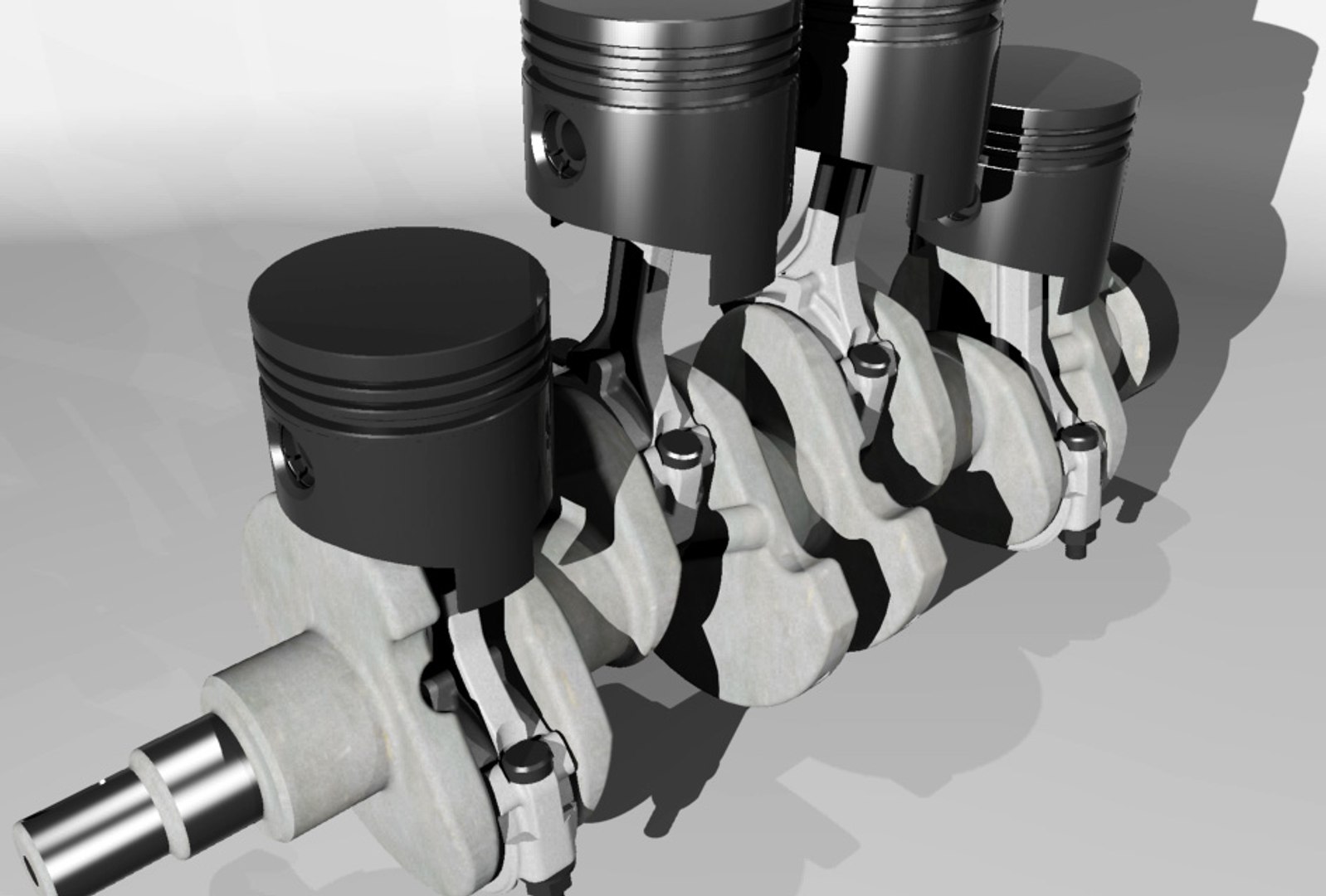 4-cylinder Engine Cylinder 3d Model