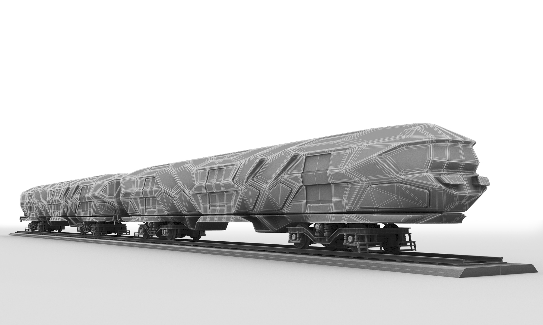 3D model futuristic train - - TurboSquid 1450443
