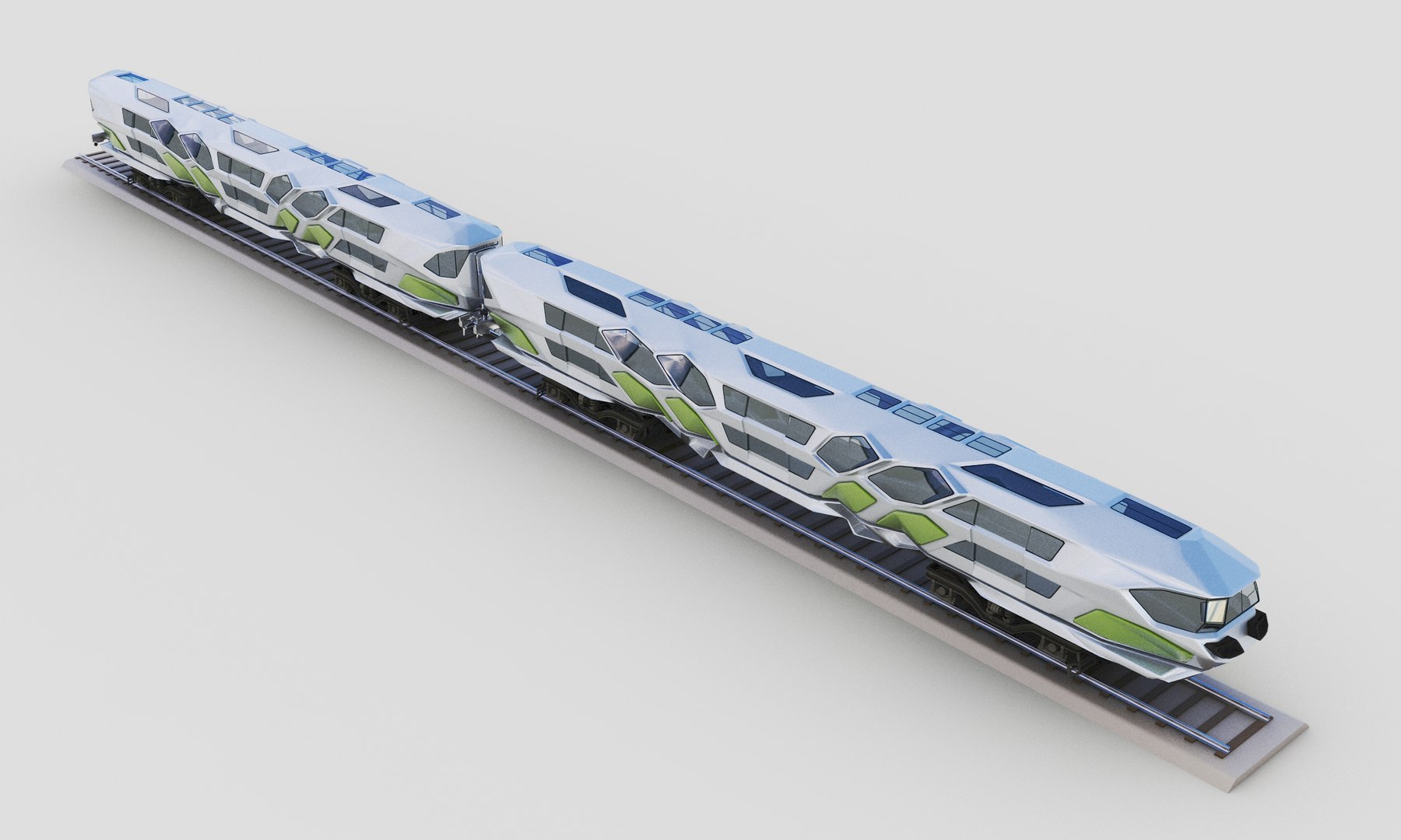 3D Model Futuristic Train - - TurboSquid 1450443