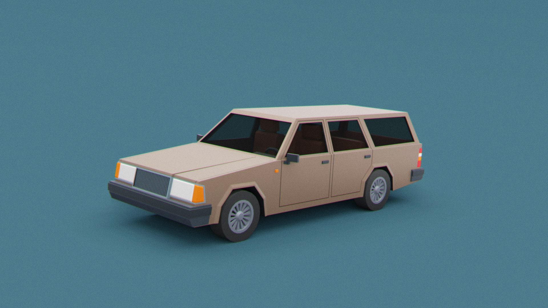3D Stylized Cartoon Euro Wagon Car Low Poly - TurboSquid 2293673