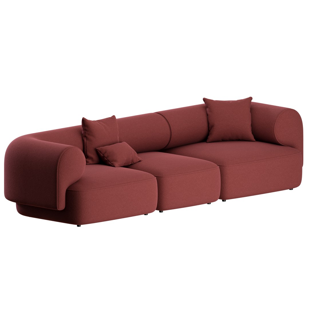 3D Melody Sofa Straight By Natuzzi Model - TurboSquid 2383130