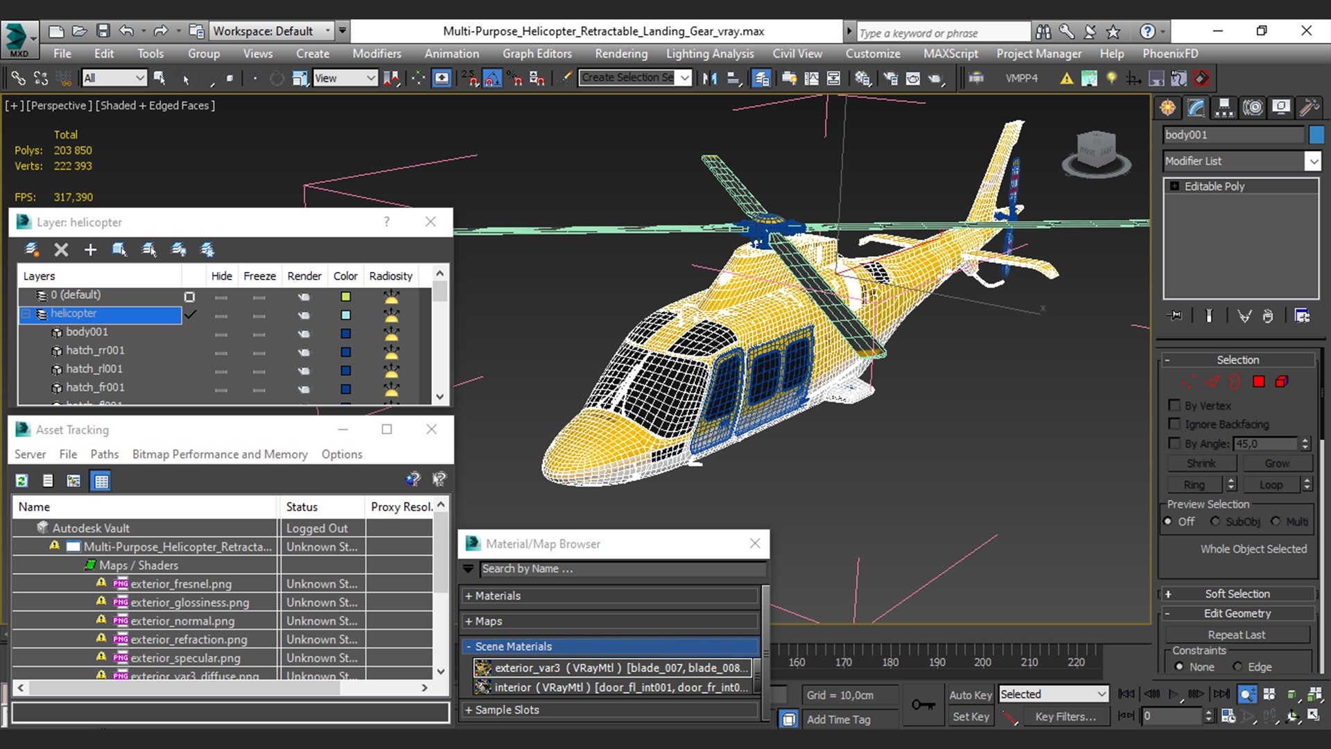 3D Model Multi-purpose Helicopter Retractable Landing Gear - TurboSquid ...