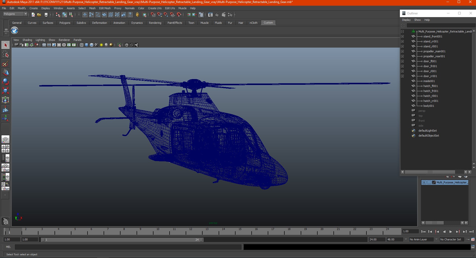 3D Model Multi-purpose Helicopter Retractable Landing Gear - TurboSquid ...