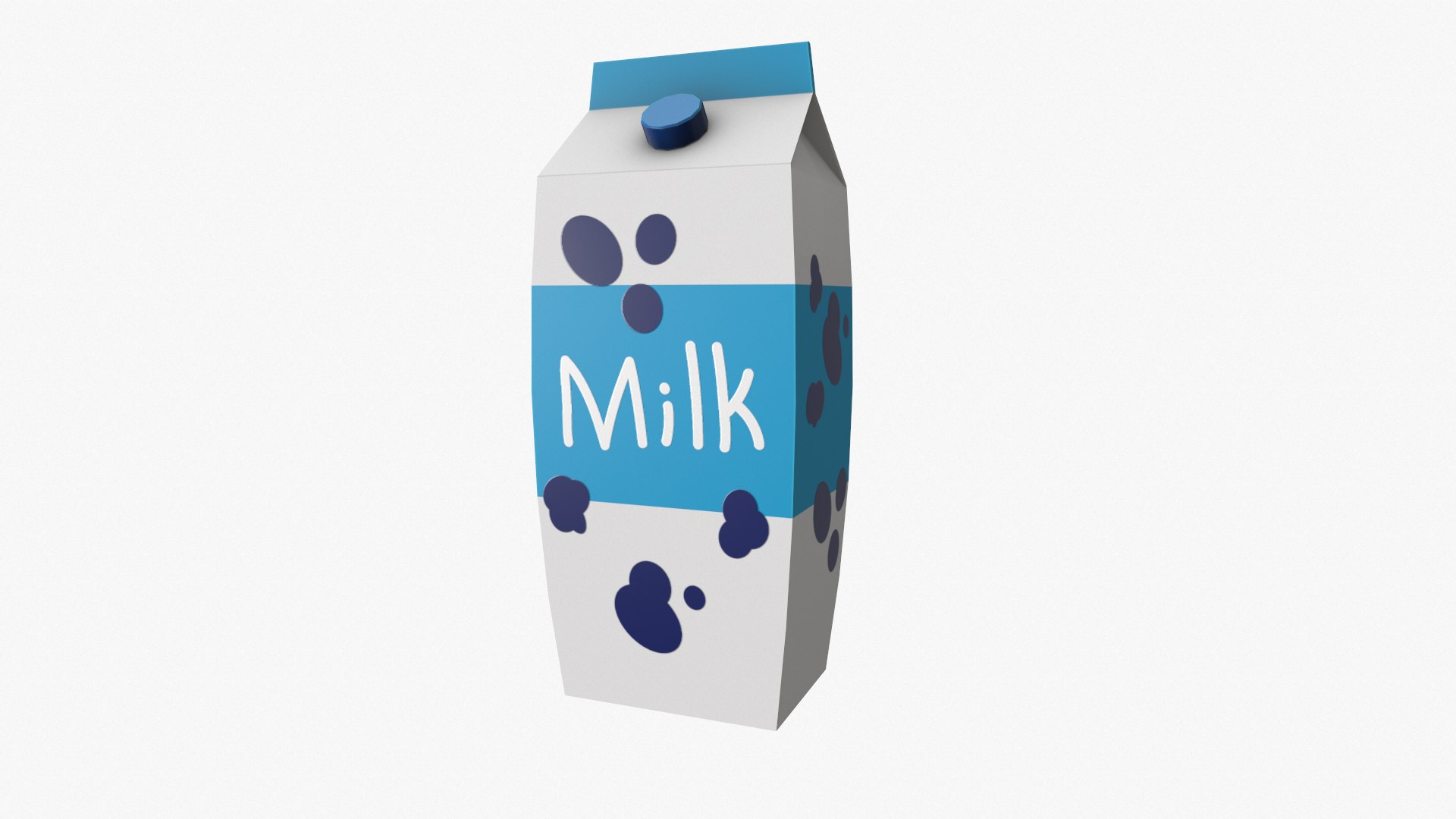 3D Model Cartoon Milk - TurboSquid 1901014