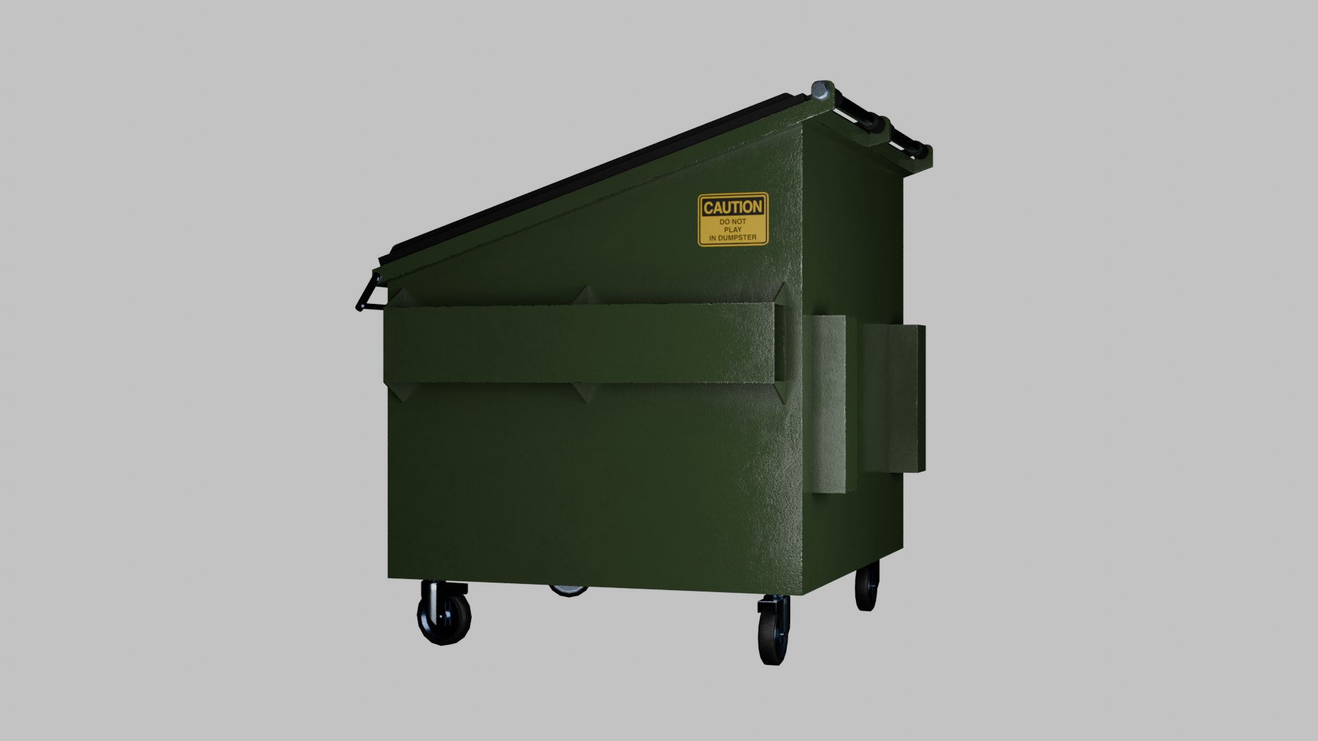 3D Green Dumpster 2yard New-Dirty Model - TurboSquid 2159503