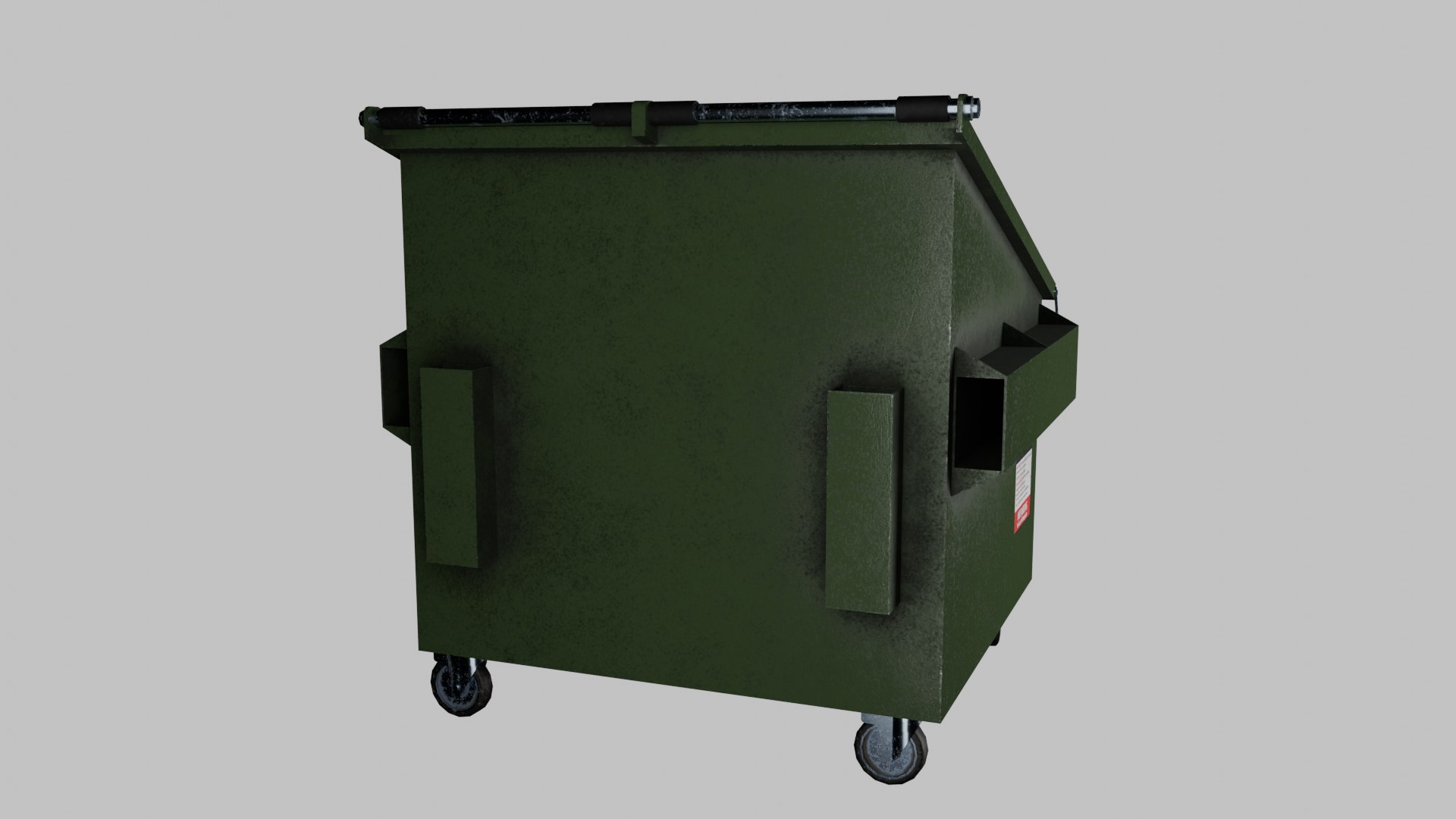 3D Green Dumpster 2yard New-Dirty Model - TurboSquid 2159503