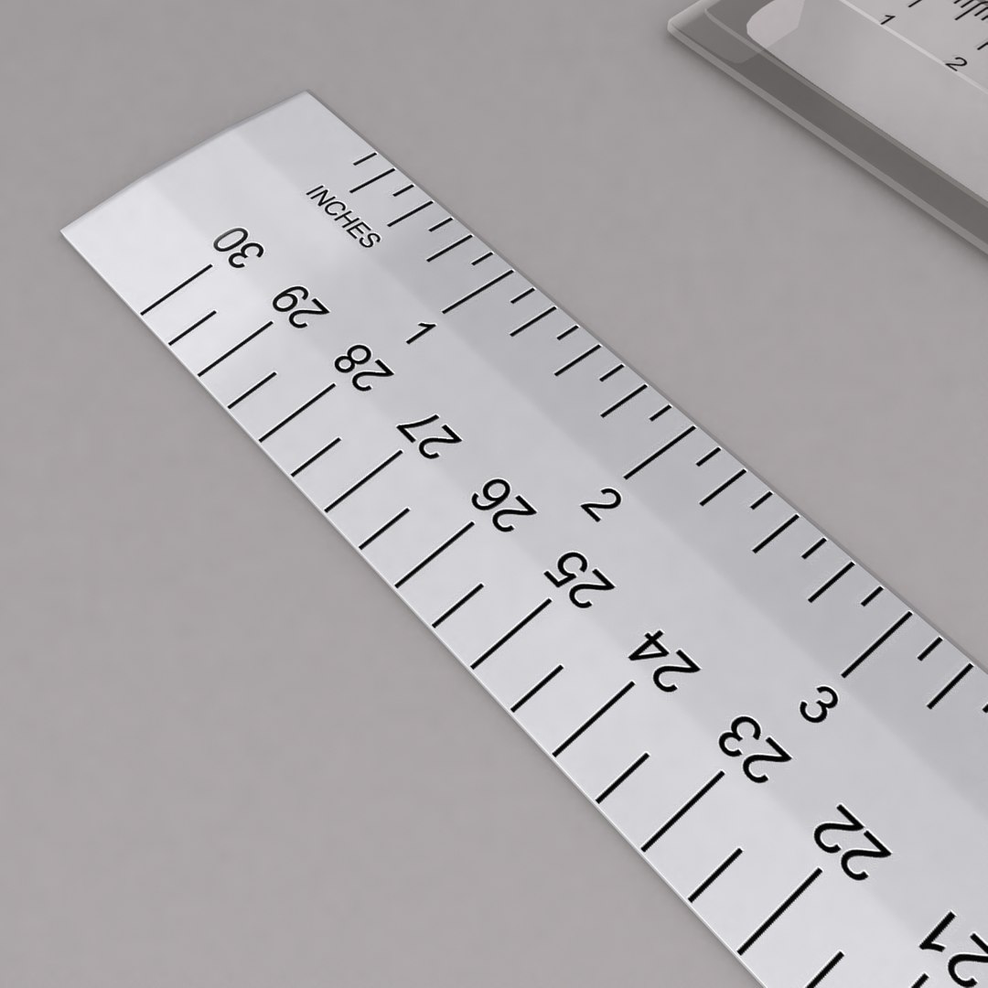 Ruler Metal Inches 3D Model - TurboSquid 1203033