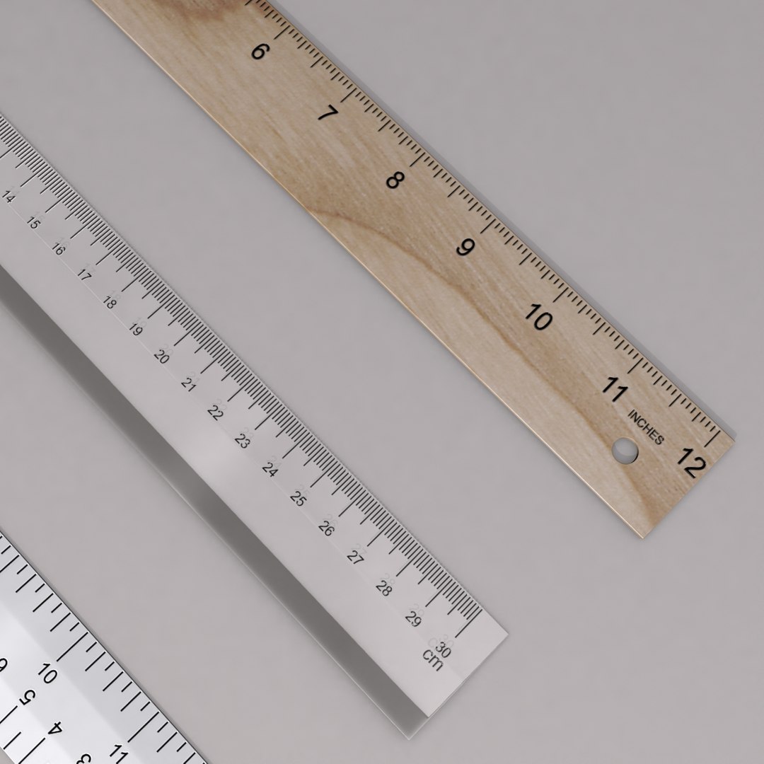 Ruler Metal Inches 3D Model - TurboSquid 1203033