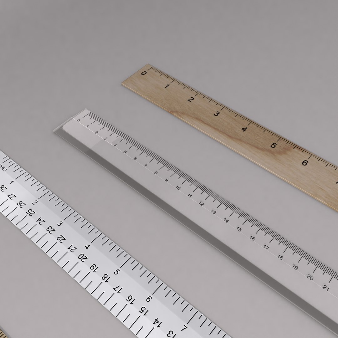 Ruler Metal Inches 3D Model - TurboSquid 1203033