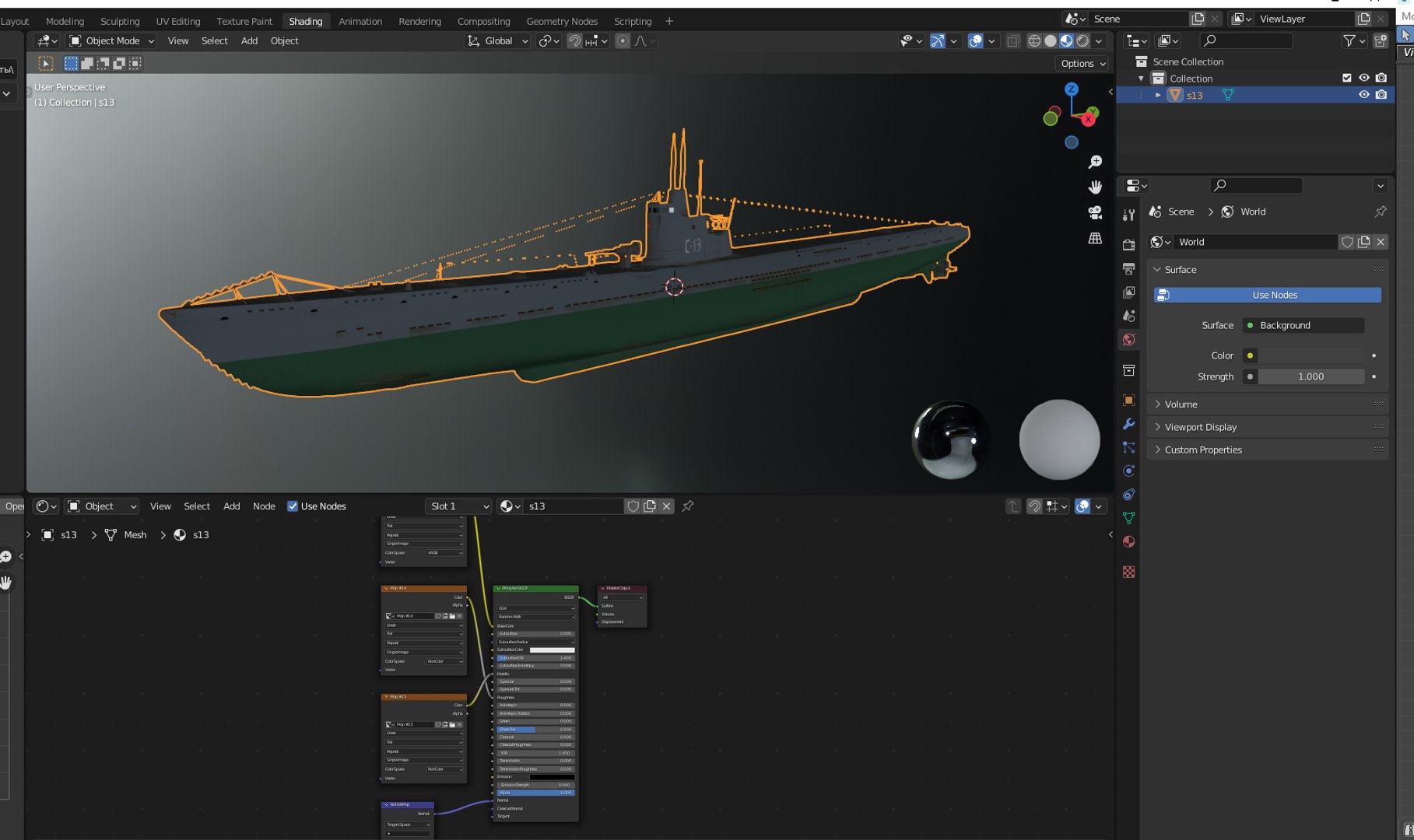 3D Soviet Submarine S-13 Stalinets Class - TurboSquid 2300874