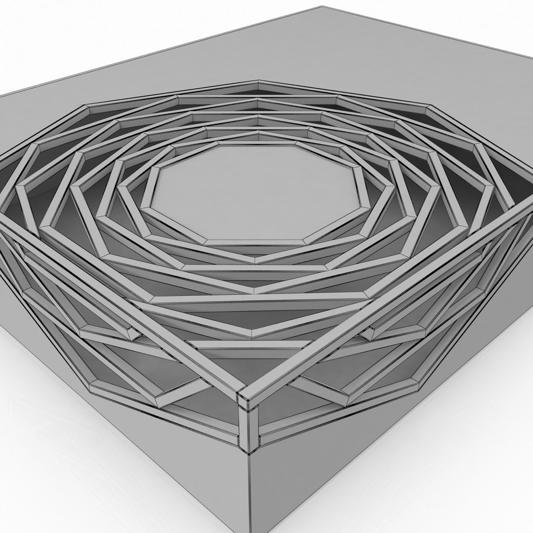 3d hanako long coffee table