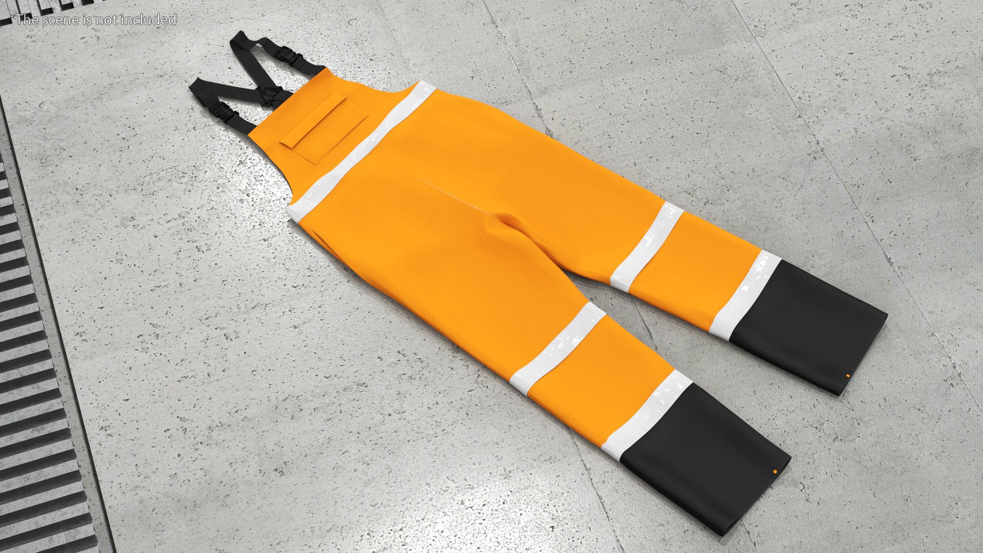 3D Safety Rain Overalls High Visibility - TurboSquid 2130072