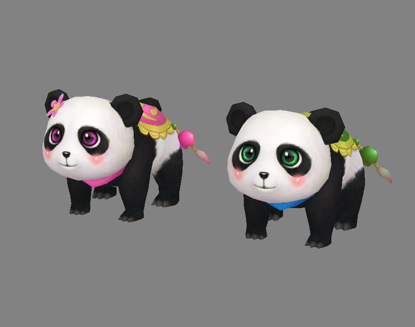 Cartoon Panda Mount - Male Panda - Female Panda 3D - TurboSquid 1739818