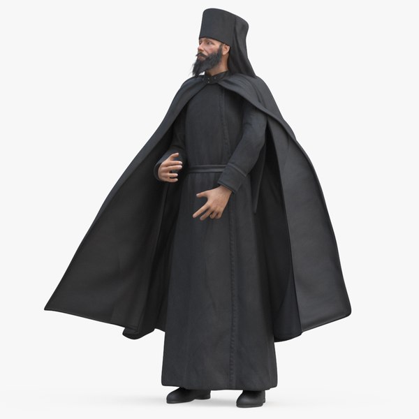 modelo 3d Monje ortodoxo completamente vestido y con atuendo ...
