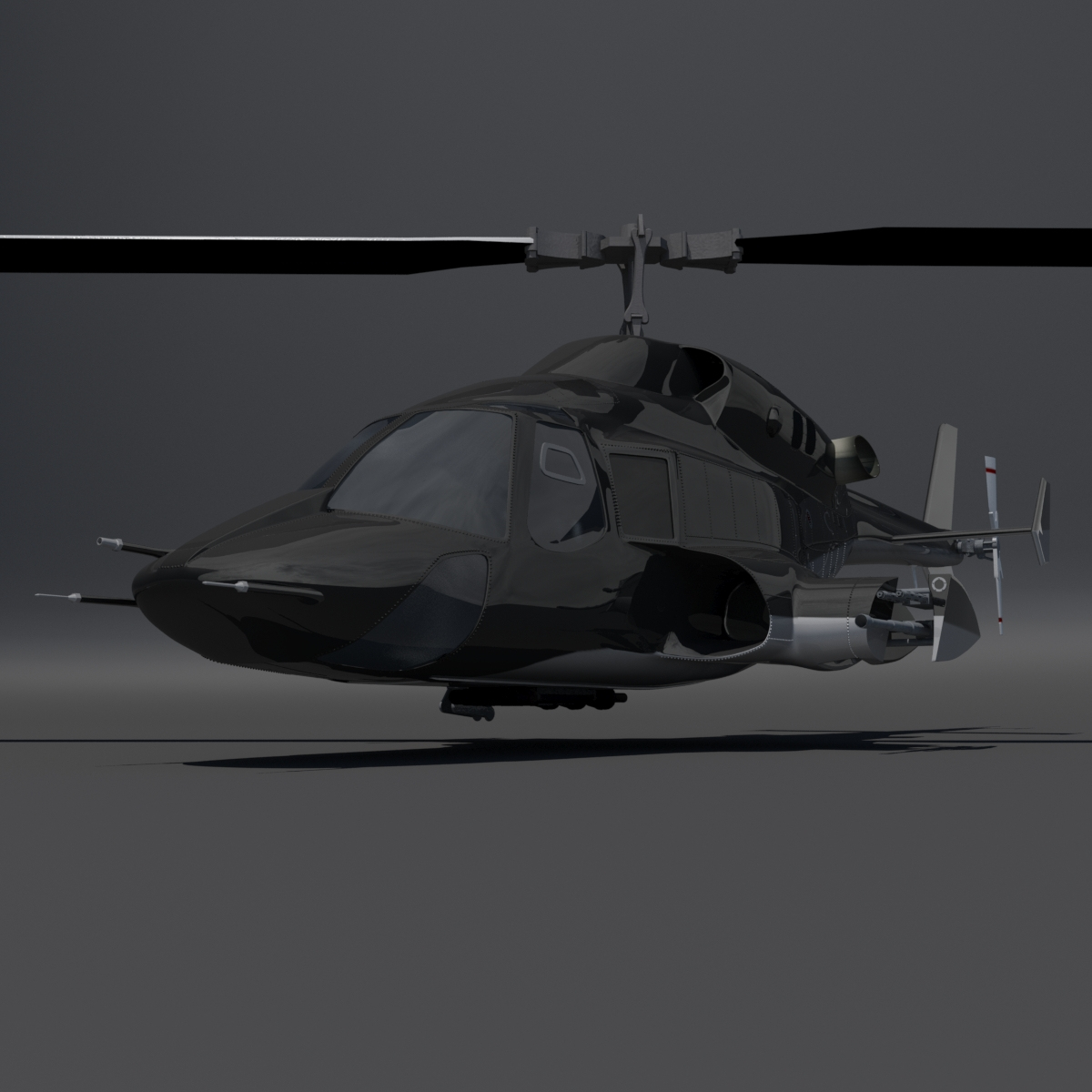 3d model airwolf weapons helcopter