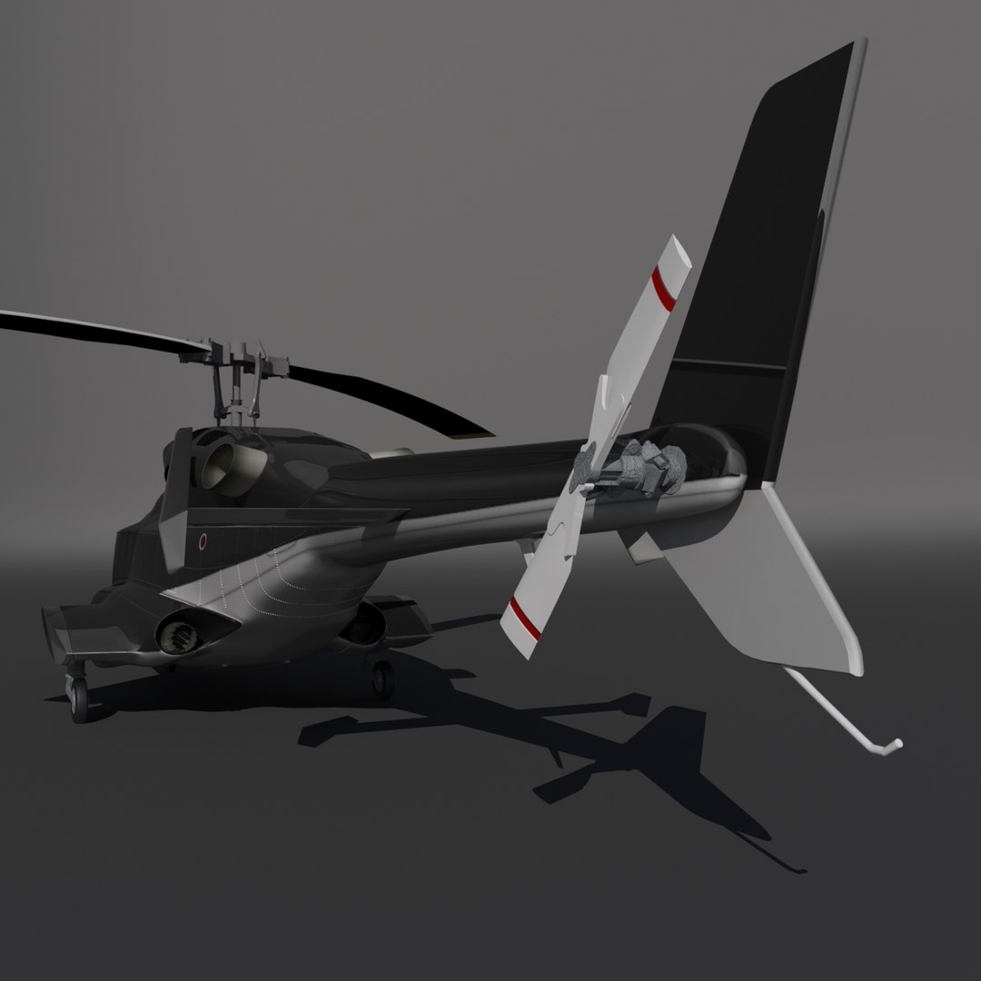 3d Model Airwolf Weapons Helcopter