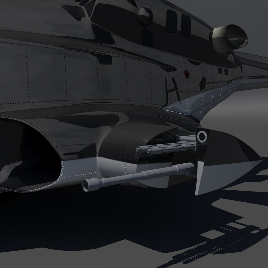 3d Model Airwolf Weapons Helcopter