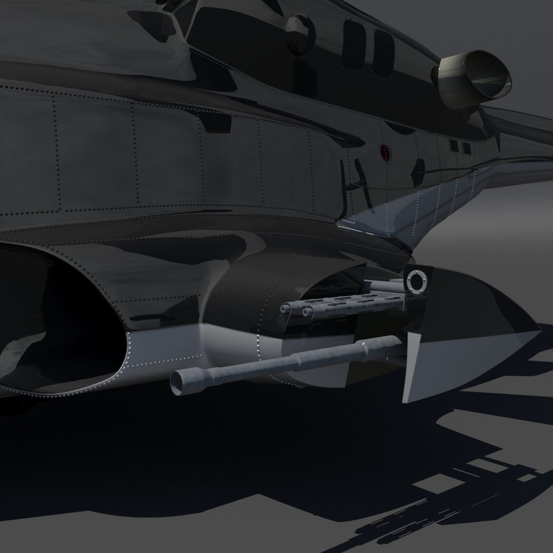 3d model airwolf weapons helcopter