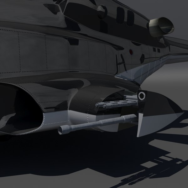 3d model airwolf weapons helcopter