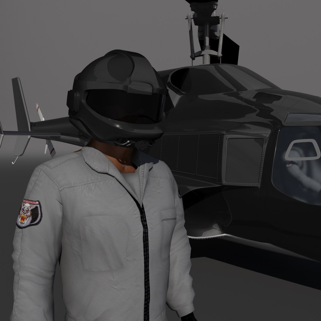 3d Model Airwolf Weapons Helcopter