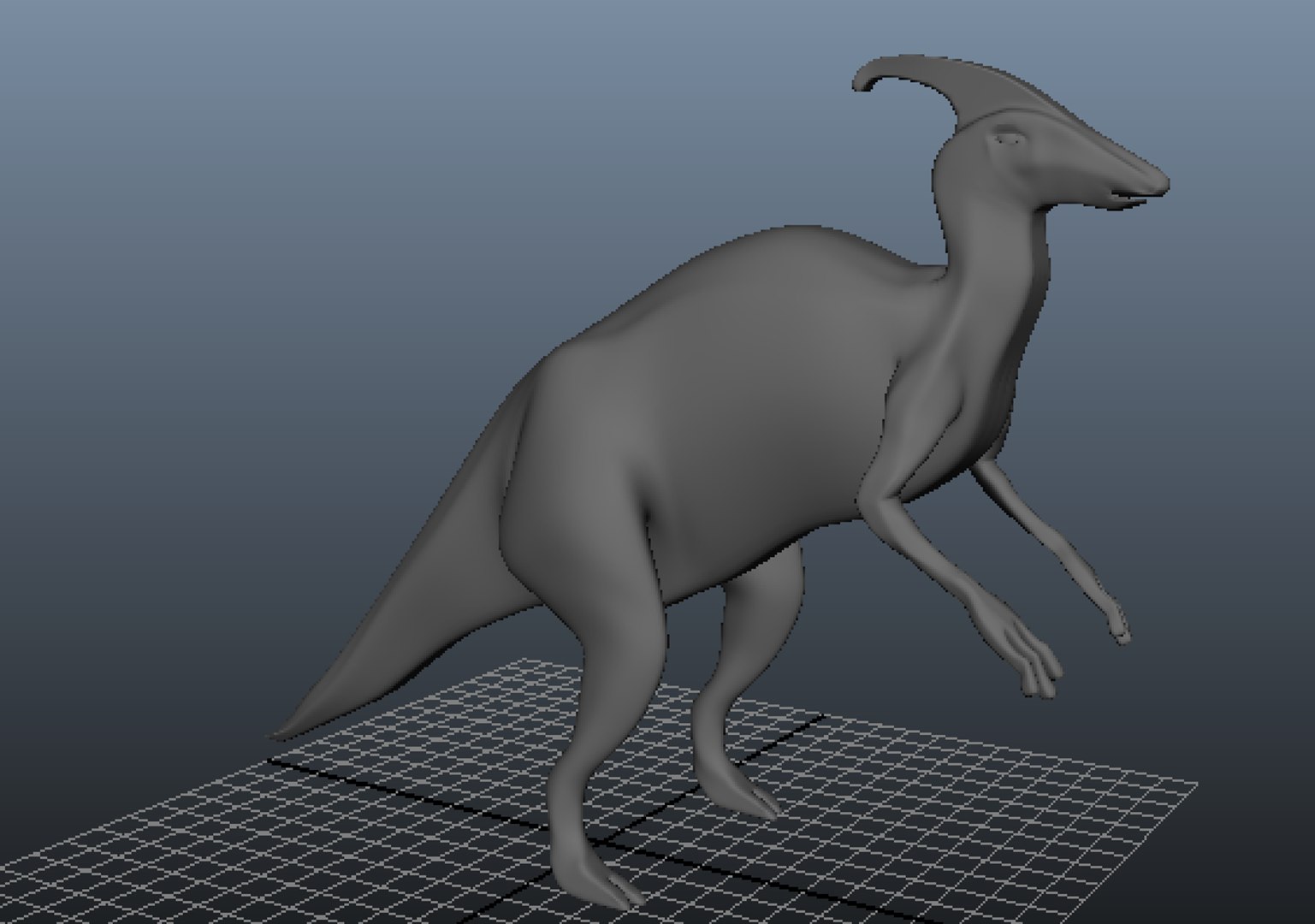 parasaurolophus animating 3d model