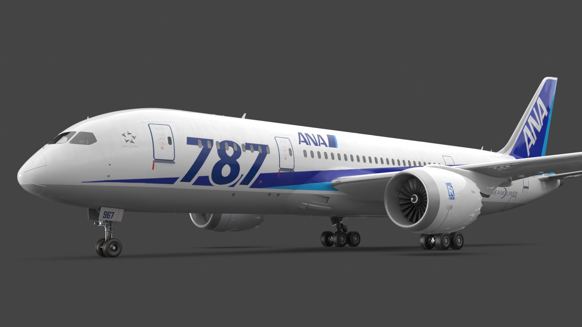 Boeing 787-8 Dreamliner ANA Livery Model - TurboSquid 2314153