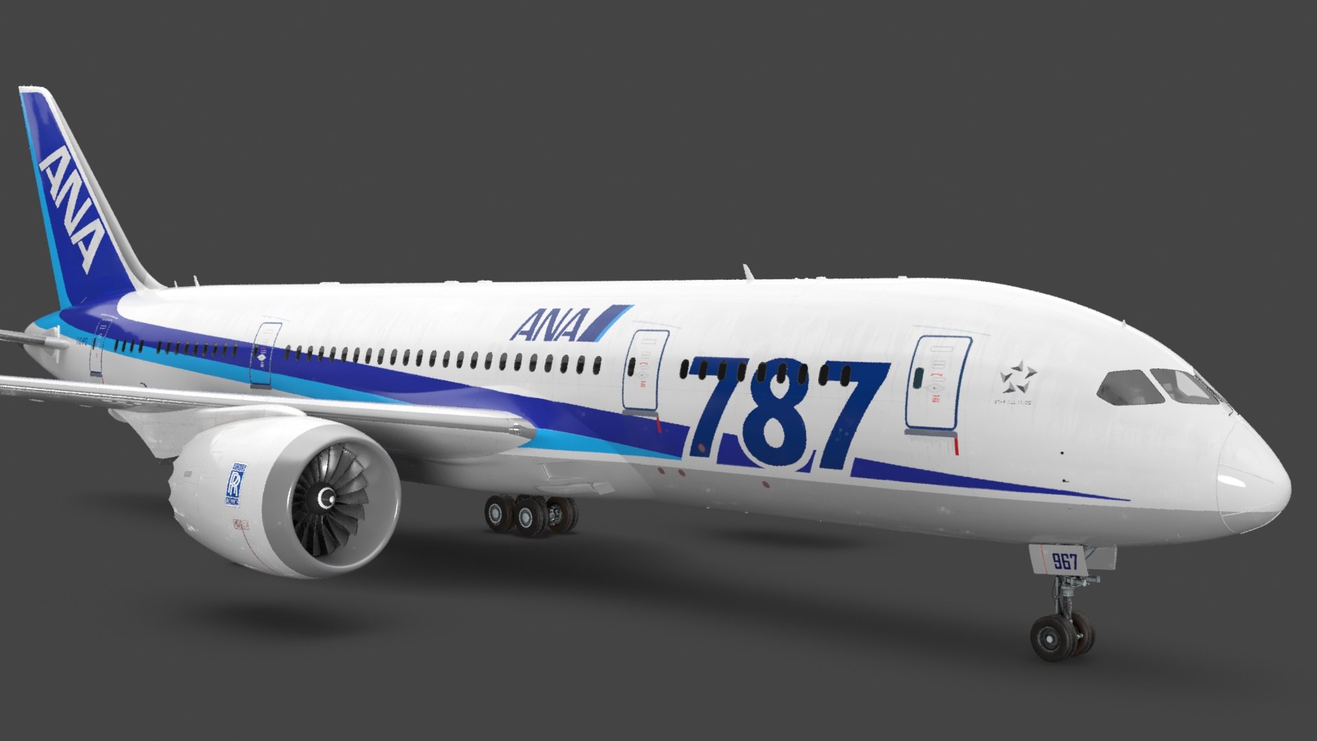 Boeing 787-8 Dreamliner ANA Livery Model - TurboSquid 2314153