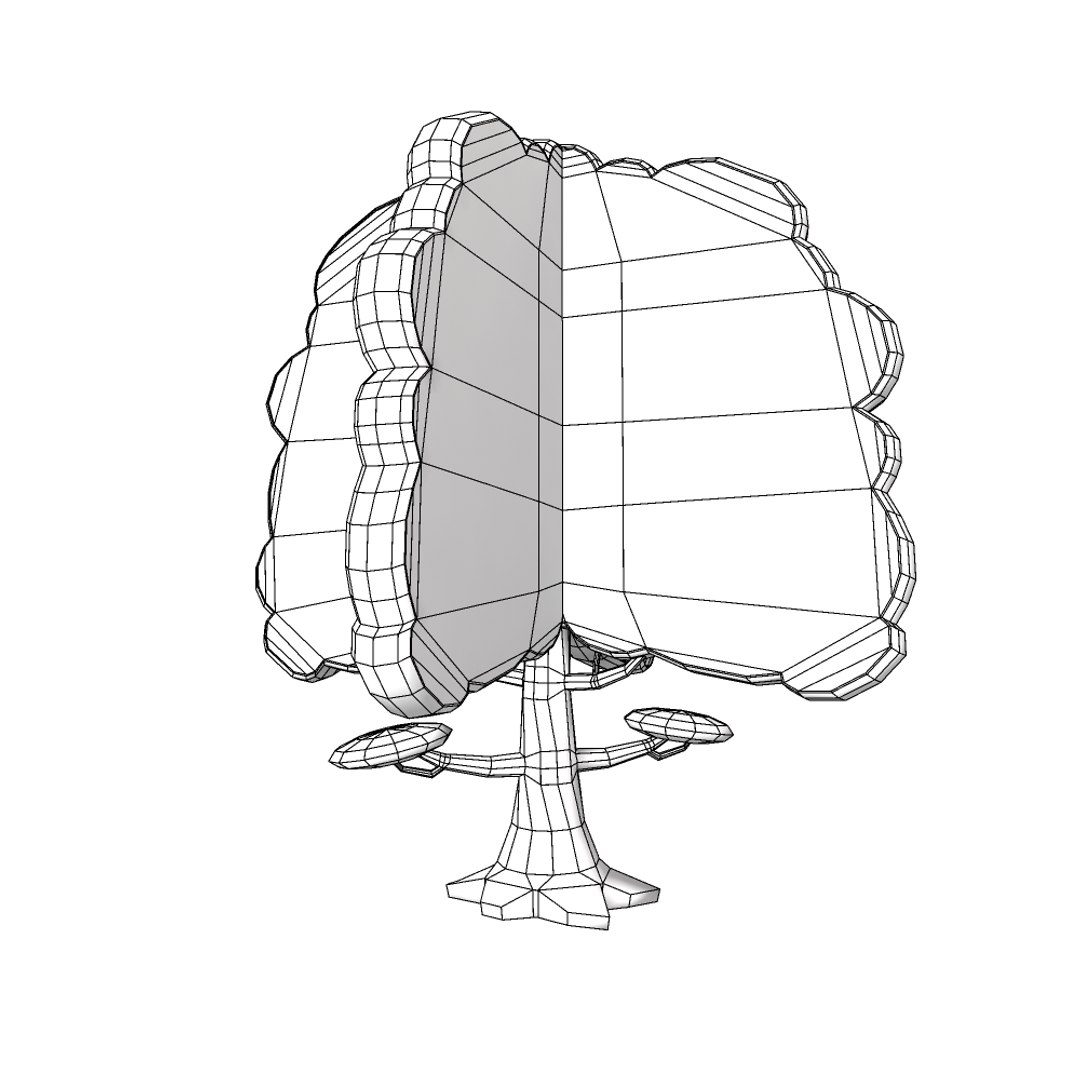 3d Model Cartoon Tree
