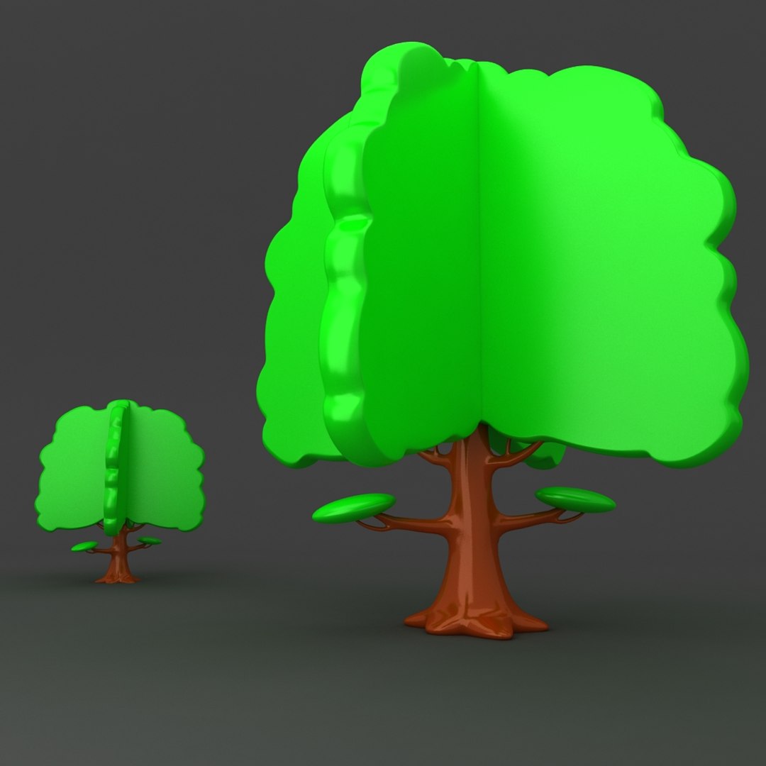 3d Model Cartoon Tree