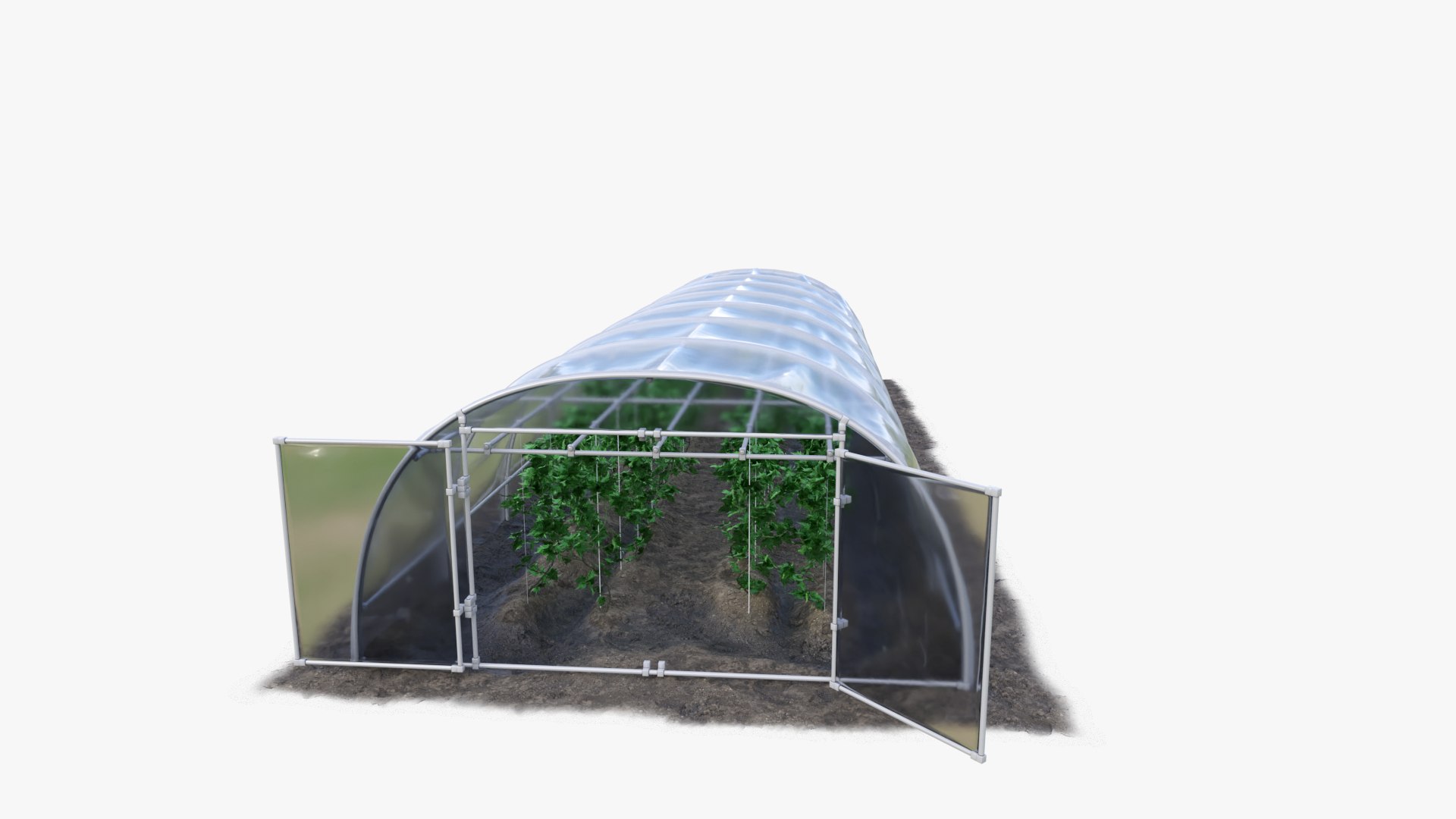 3D Model Greenhouse With Plants - TurboSquid 1836806