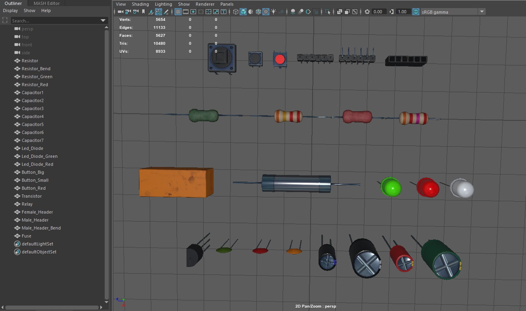 Electronic Components 3D Model - TurboSquid 1501860